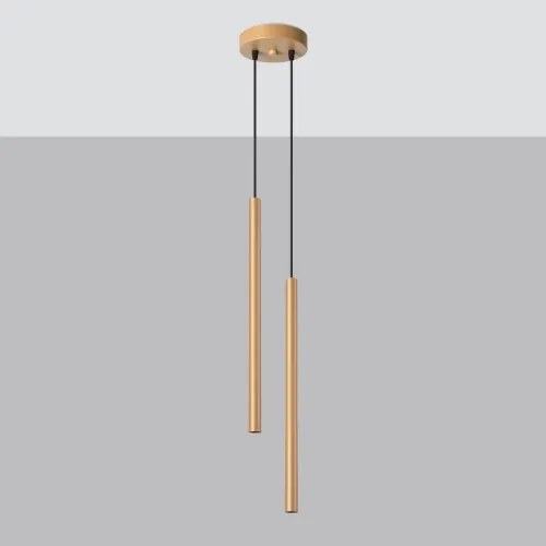 Závěsné svítidlo SOLLUX PASTELO 2 zlaté G9 2x8W bez žárovky SL.1305