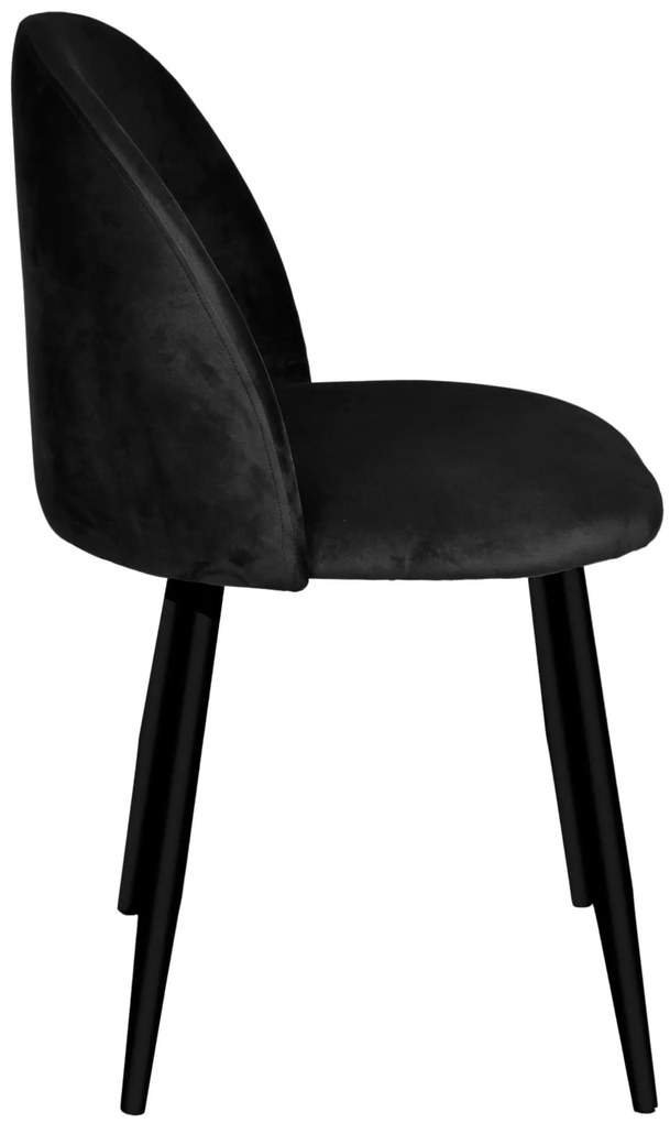ViaDomo Via Domo - Židle Melo - černá - 49x78,5x48 cm