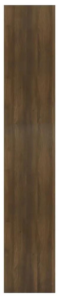 Petromila Knihovna / dělicí stěna hnědý dub 80x30x166 cm kompozitní dřevo