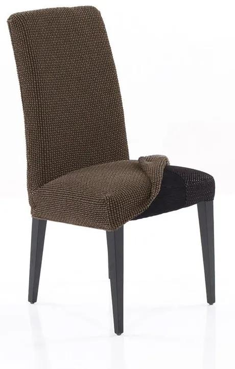 Super strečové potahy NIAGARA tabáková židle s opěradlem 2 ks (40 x 40 x 55 cm)