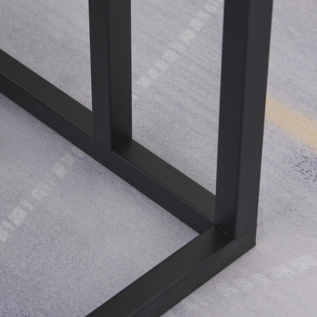 HOMCOM Odkládací stolek, konferenční stolek s mramorovým vzhledem, konferenční stolek s kovovým rámem, do obývacího pokoje, ložnice, 45 x 30 x 51,5 c…