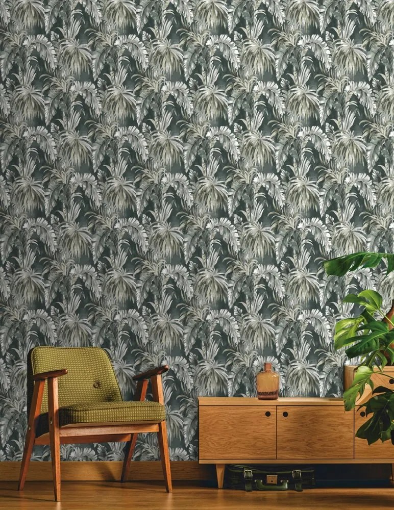 Luxusní vliesová tapeta Tropické listy EE22531, Essentials, Decoprint