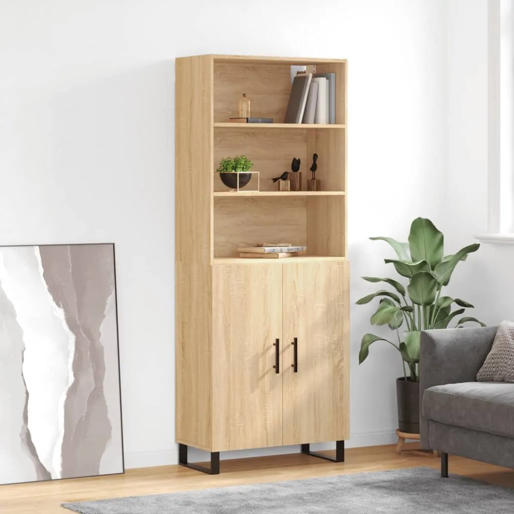 Skříň highboard dub sonoma 69,5 x 34 x 180 cm kompozitní dřevo 3189280