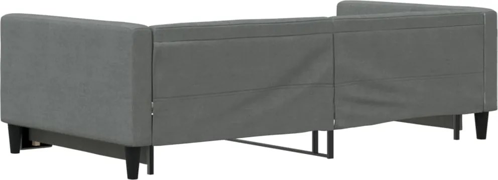 Válenda s přistýlkou tmavě šedá 100 x 200 cm textil 3196584