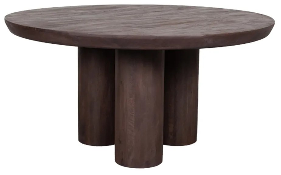 LABEL51 Jídelní stůl OLLY tmavě hnědý ⌀ 150 cm