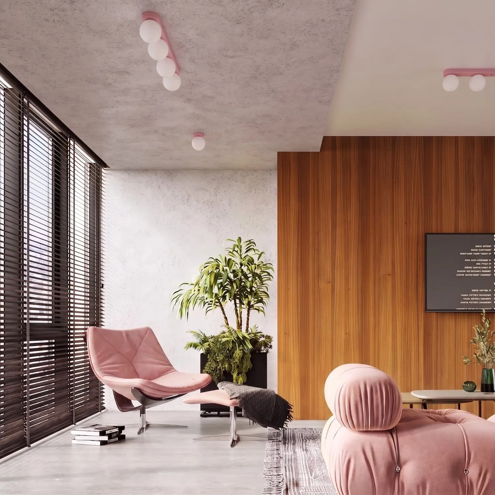 Sollux Lighting Nástěnné svítidlo YOLI 1 růžové s vypínačem
