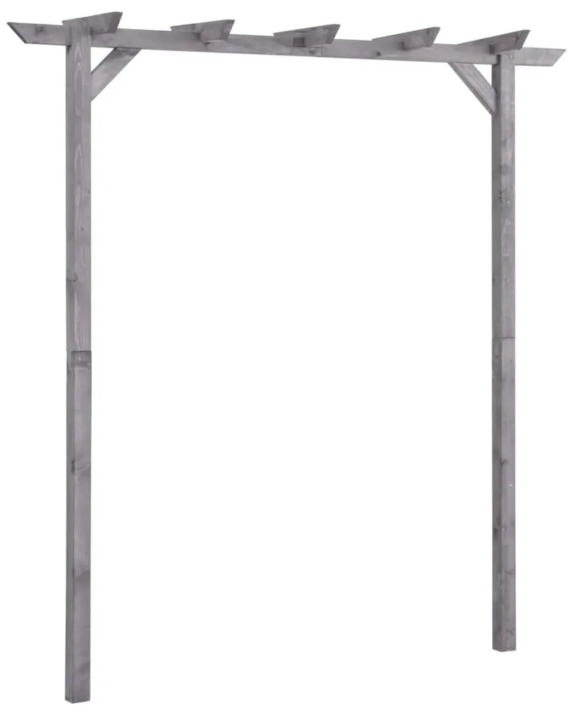 Zahradní pergola šedá 200 x 40 x 205 cm impregnovaná borovice 313567