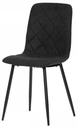 Jídelní židle černá látka, nohy černý kov CT-283 BK2
