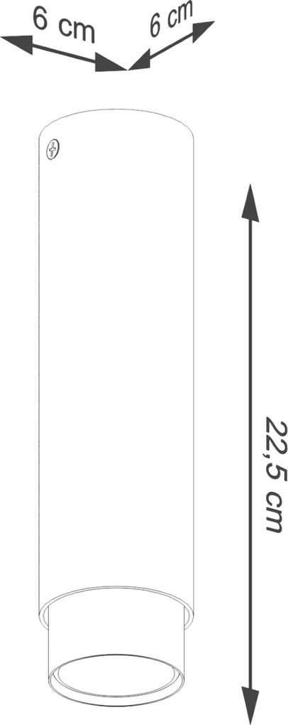 Sollux Lighting Stropní svítidlo NERO 22,5 černé/chromové