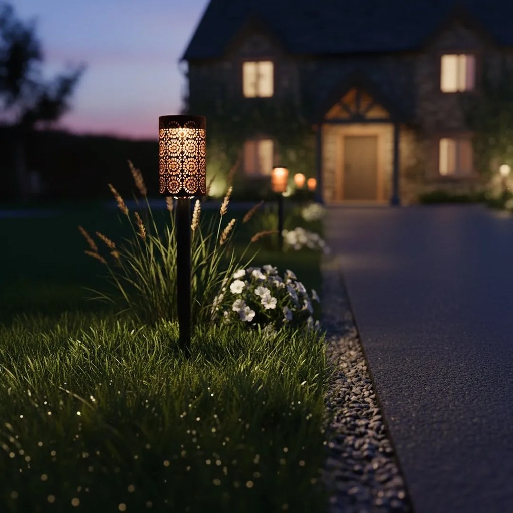Exteriérové ​​solární zapichovací svítidlo Decor, sada 4ks