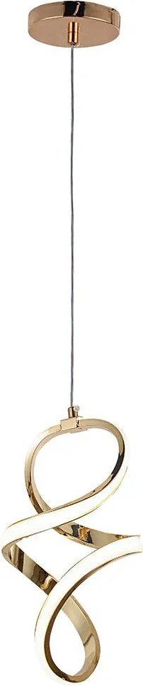 Toolight Toolight, LED závěsné svítidlo 24W, 4000K, 4500lm, G074-1CP, zlatá, OSW-08662