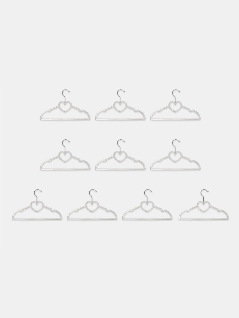Sinsay - Ramínka s motivem srdce 10 pack - bílá