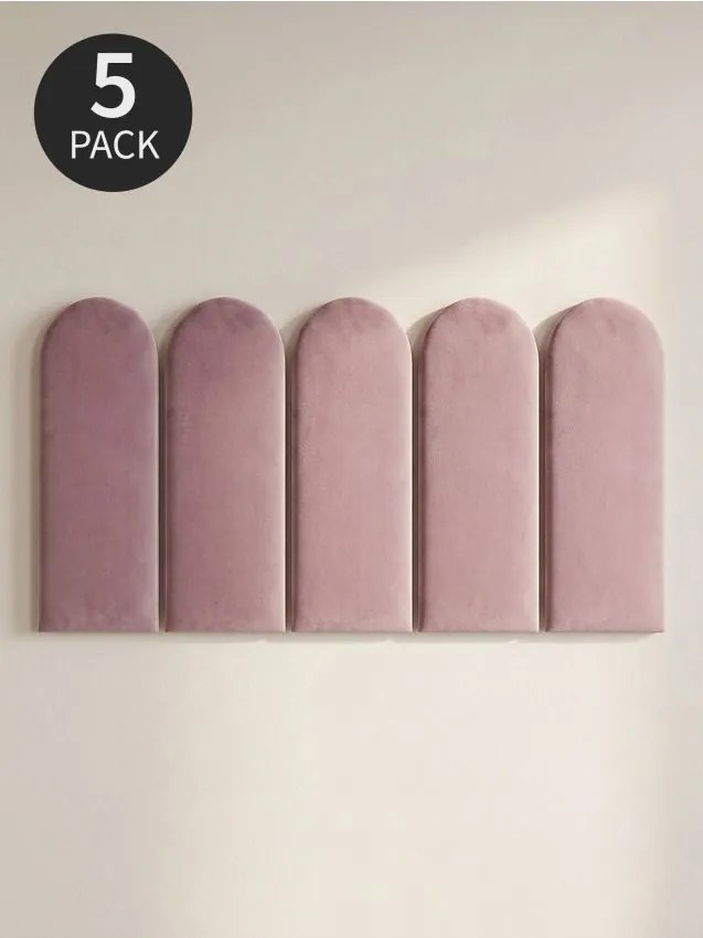 Sinsay - Čalouněné stěnové panely 5 pack - pastelová růžová