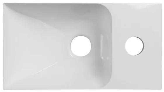 Sapho Piccolino Umývátko s otvorem vpravo 30.5x1x17 cm, bílá PK305