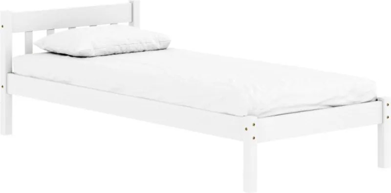 Postel s roštem 90x200, bílá, borové dřevo, MAVIL Kondela 0000402831 Biano.cz