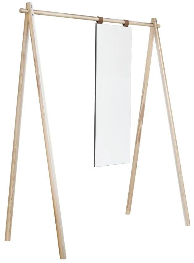 OnaDnes -20% Dřevěný věšák Karup Design Hongi se zrcadlem 177 x 150 cm