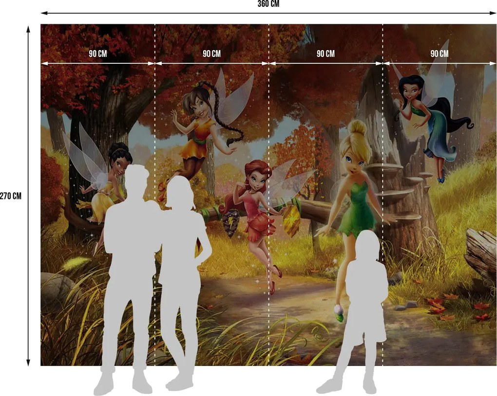 Dětská vliesová fototapeta na zed' Podzimní Vily, Disney | 360 x 270 cm | DFTDN 5062