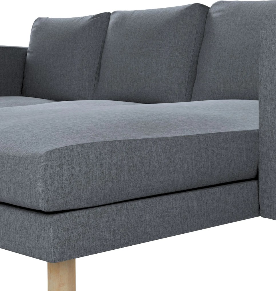 Potah na pohovku IKEA Norsborg 3-místná se šezlongem barva šedá látka pletený vzor