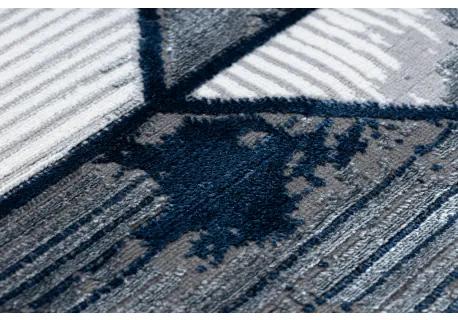 Moderní koberec DE LUXE 632 Geometrický Strukturální krém / tmavě m velikost 180x270 cm | krásné koberce cz