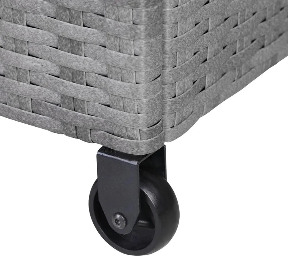 Deuba Úložný box s kolečky 370 L - šedý