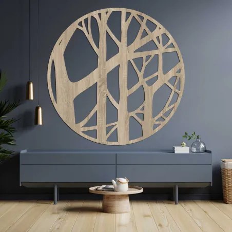 Designová dřevěná dekorace květinový ornament | SENTOP HDF0376