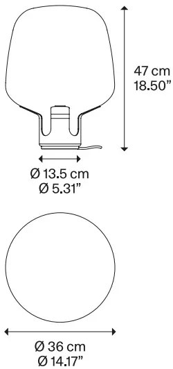Lodes Flar medium, lampa z tyrkysového skla a terra základny se stmívačem, 1x25W E27, výška 47cm