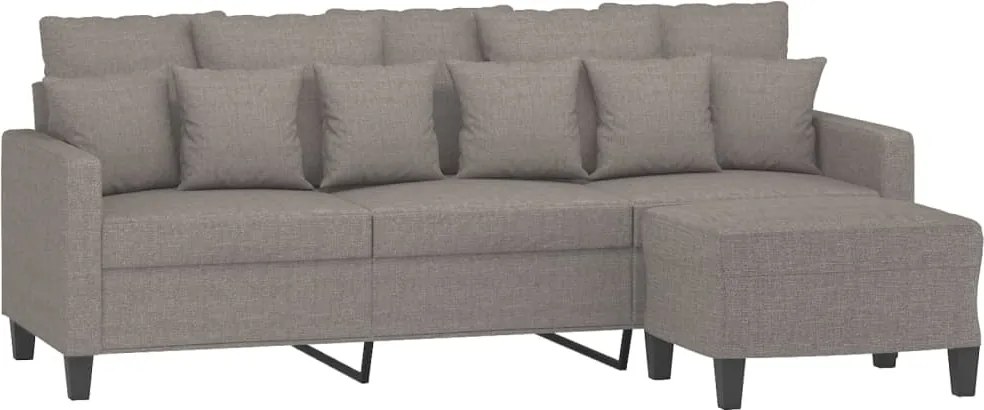 3místná pohovka s podnožkou taupe 180 cm textil 3201096
