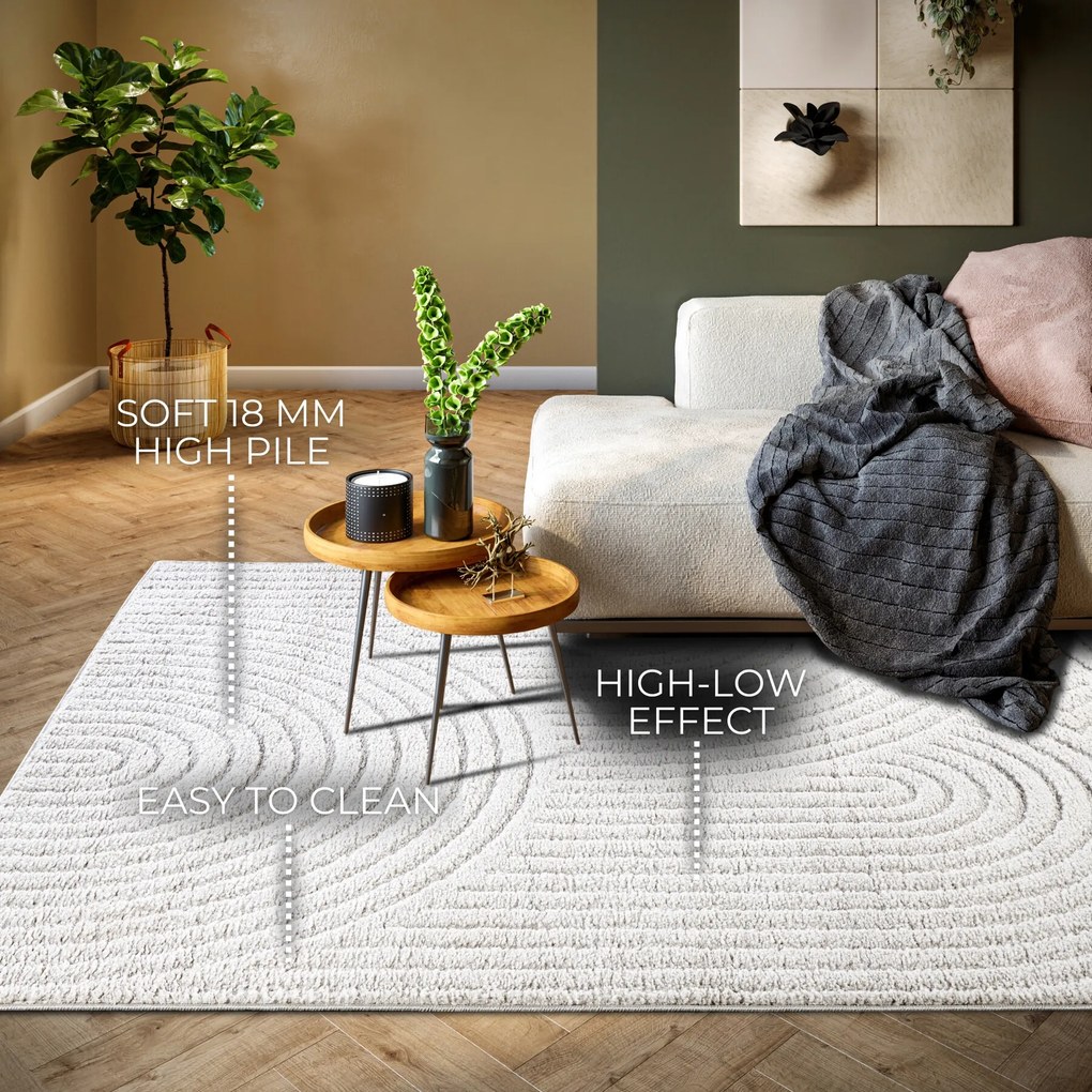 ELLE Decoration, Kusový koberec New York 106203 White, 160x235, bílá, chodba / předsíň