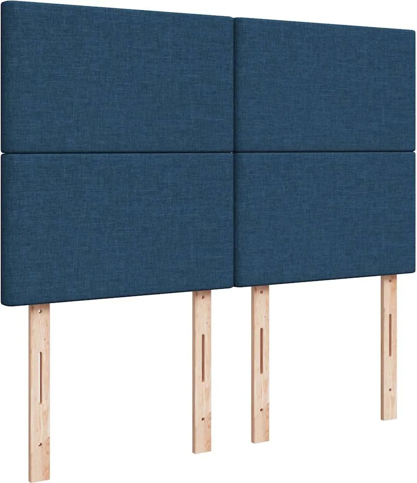 Box spring postel s matrací modrá 140x200 cm textil 3292078