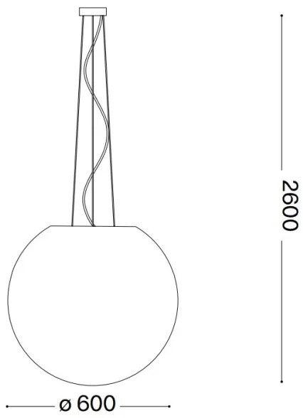 Ideal Lux - Lustr na lanku CARTA 1xE27/60W/230V pr. 60 cm bílá