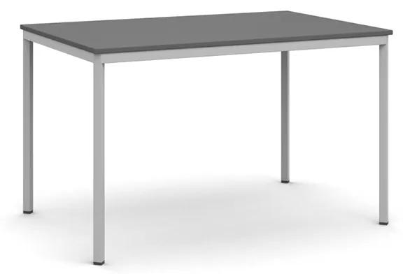 Jídelní stůl, 1200 x 800 mm, deska grafit, podnož sv. šedá