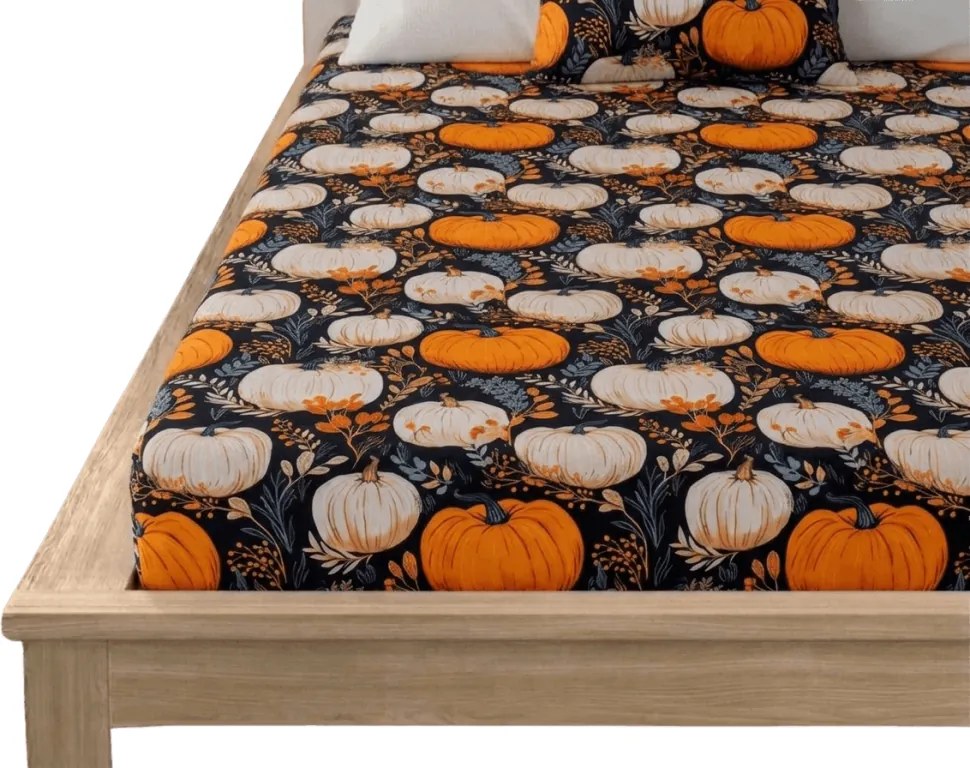Prostěradlo z mikrovlákna MAGIC PUMPKIN barevné 180x200 cm