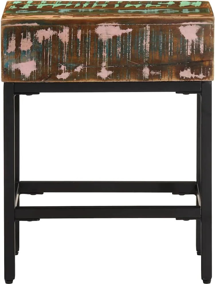 Odkládací stolek 40 x 30 x 51 cm masivní recyklované dřevo 338473