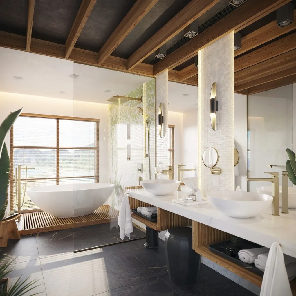Hansgrohe AddStoris, kosmetické zrcadlo Ø188 mm, kartáčovaný bronz, HAN-41791140