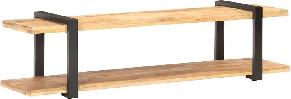 TV stolek 160 x 40 x 40 cm masivní hrubé mangovníkové dřevo 320497