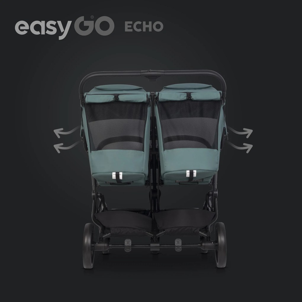 Sourozenecký kočárek EasyGo Echo Sage Green