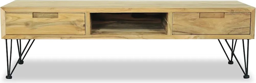 TV stolek 120 x 35 x 35 cm masivní teak 244575