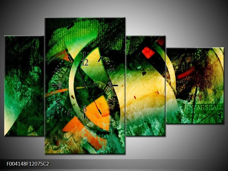 Moderní barevný obraz - zelená, žlutá, oranžová (120x75 cm), 40 dalších rozměrů