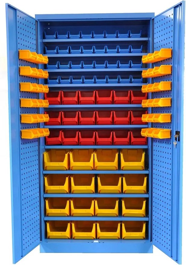 KOVOS Dílenská skříň Kovos s plastovými boxy SPZ_11_0002_C_VAR_3