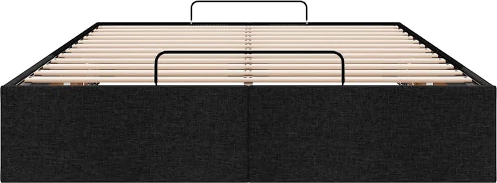 Osmanský rám postele bez matrací černá 120x190 cm textil 3310863
