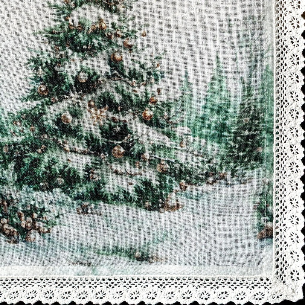 VÁNOČNÍ BĚHOUN NA STŮL XMAS9 40X140 CM VZOROVANÝ
