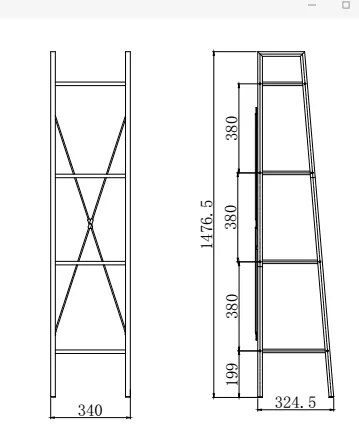 Úzký regál NARVIK - dub sonoma, černá Halmar