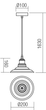 Redo 01-1292 - Lustr na lanku SPINNER 1xE27/42W/230V