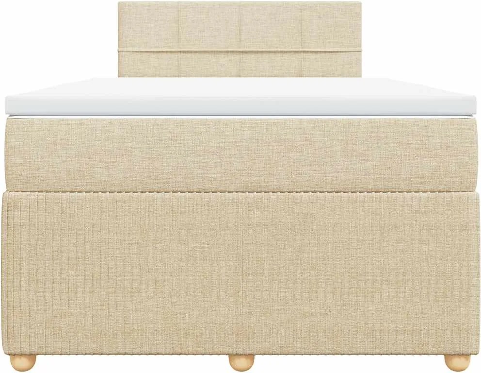 Box spring postel s matrací krémová 120x190 cm textil 3287400