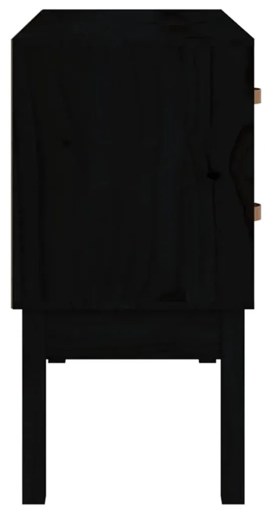 Konzolová skříňka černý 90x40x78 cm masivní borové dřevo - Default Title