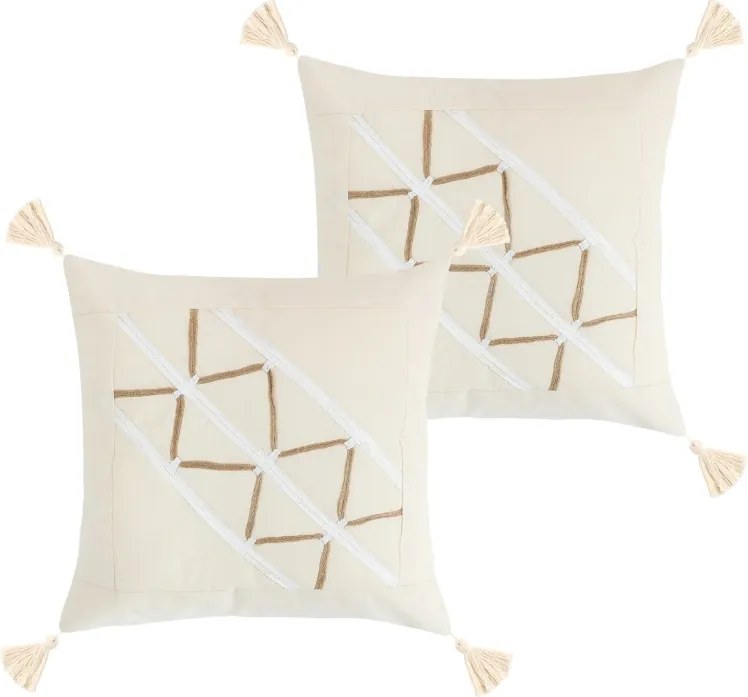 Bellatex Povláček PERU SET 2ks Béžová 40x40 cm
