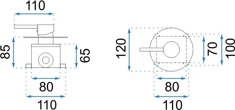 Rea Lugano - Podomítkový sprchový set + box P9301 - komplet, černá matná, REA-P9301