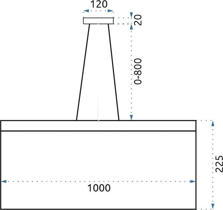 Toolight Toolight, LED závěsné svítidlo APP891-CP 2x38W, chromová, OSW-05041