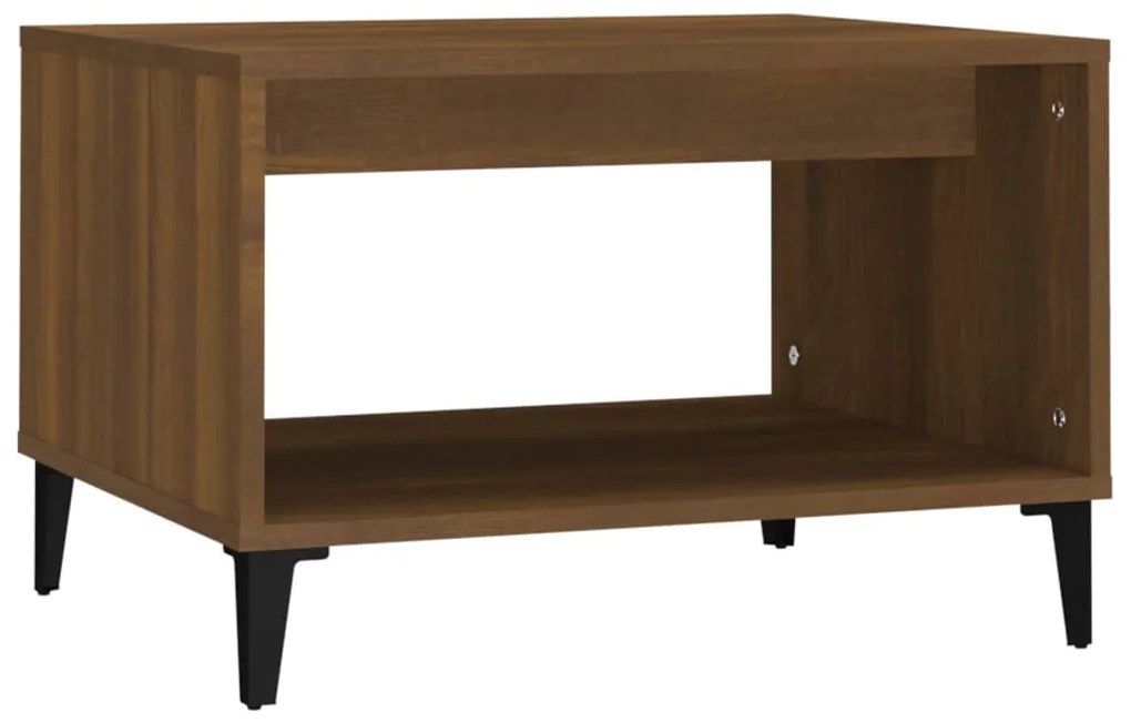 Konferenční stolek hnědý dub 60 x 50 x 40 cm kompozitní dřevo - Default Title