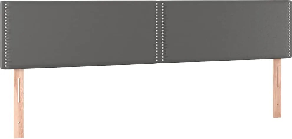 Box spring postel s matrací šedá 200x200 cm umělá kůže 3130743